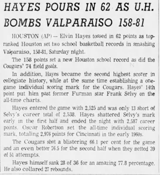 1968 Elvin and school records Valpo » GoCoogs.com